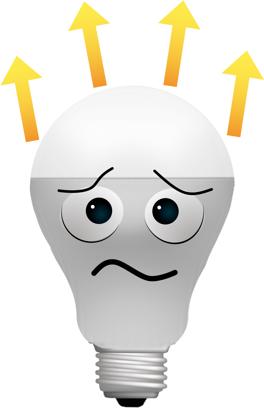 Download Unhappy Led Bulb - Led Light Bulb Cartoon - Full Size PNG ...