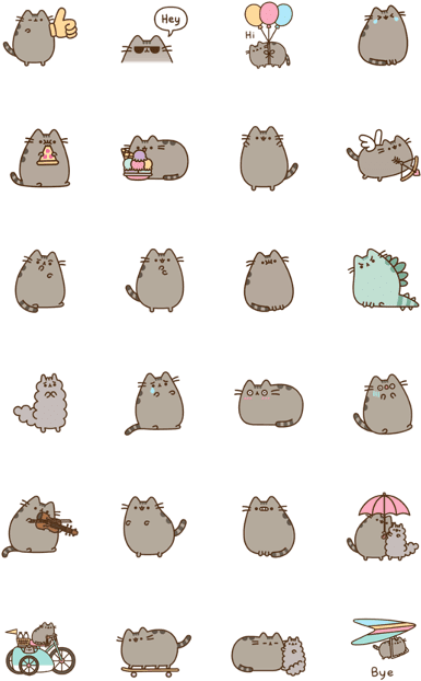 Download Transparent Pusheen Animated Stickers - PNGkit