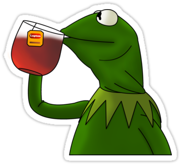 Download Black Tea - Kermit Sipping Tea Drawing - Full Size PNG Image ...