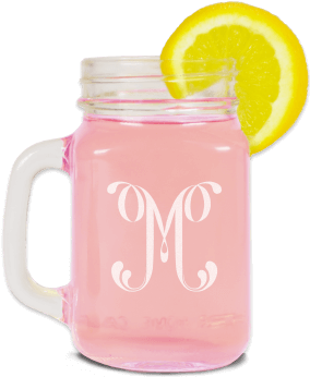 Download Crest Mason Jar - Bronson Monogram Mason Jar By Embossed ...