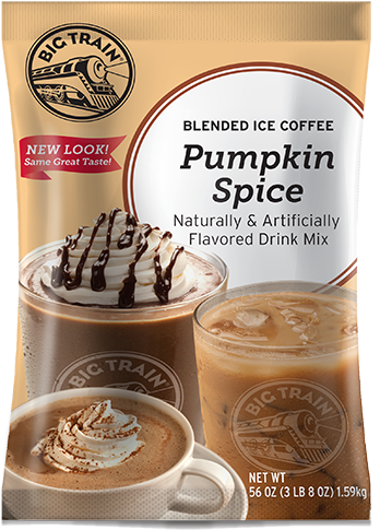 Download Pumpkin Spice Big Train Ice Blended Coffee Powder Mix - Big ...