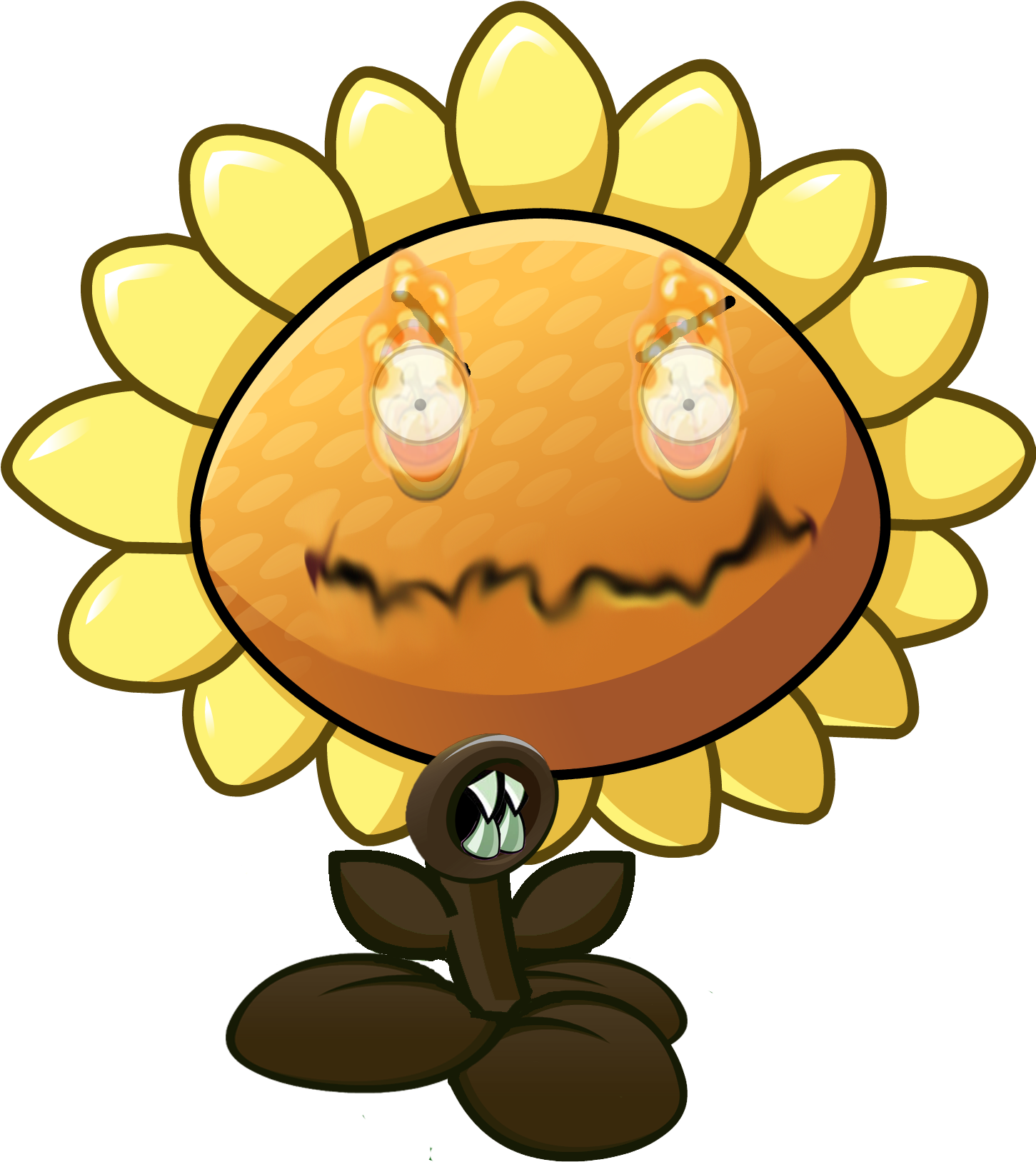 Download Dark-flower Hd - Flor De Plants Vs Zombies - Full Size PNG ...