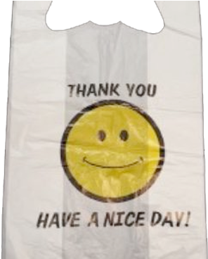 Download 1/6 Happy Face, Heavy - Thank You Smiley T-shirt Bags - 11.5 X ...