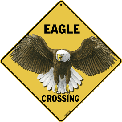 Download Eagle Crossing Sign - Crossing Sign - Full Size PNG Image - PNGkit