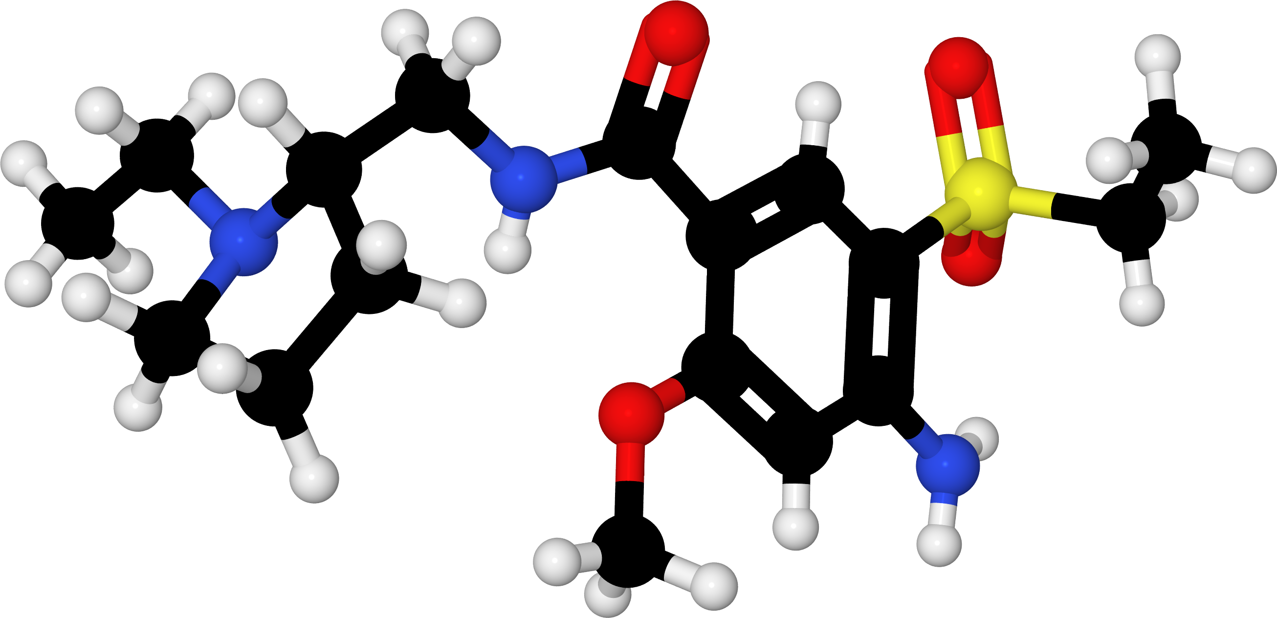 Download Amisulpride Xtal 1990 Ball And Stick Model - Amisulpride ...
