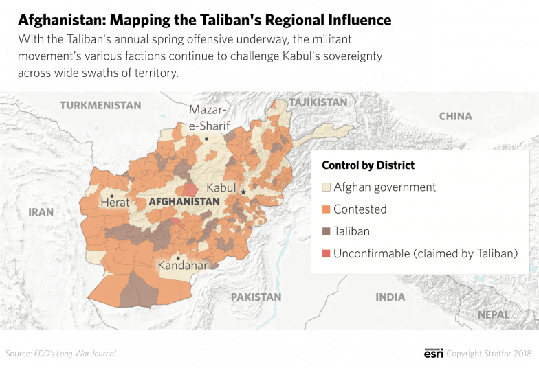 Download A Map Depicting The Extent Of Taliban Control In Afghanistan ...