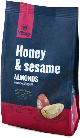 Download Honey & Sesame Almonds With Cranberries Tasty - Almond - Full ...