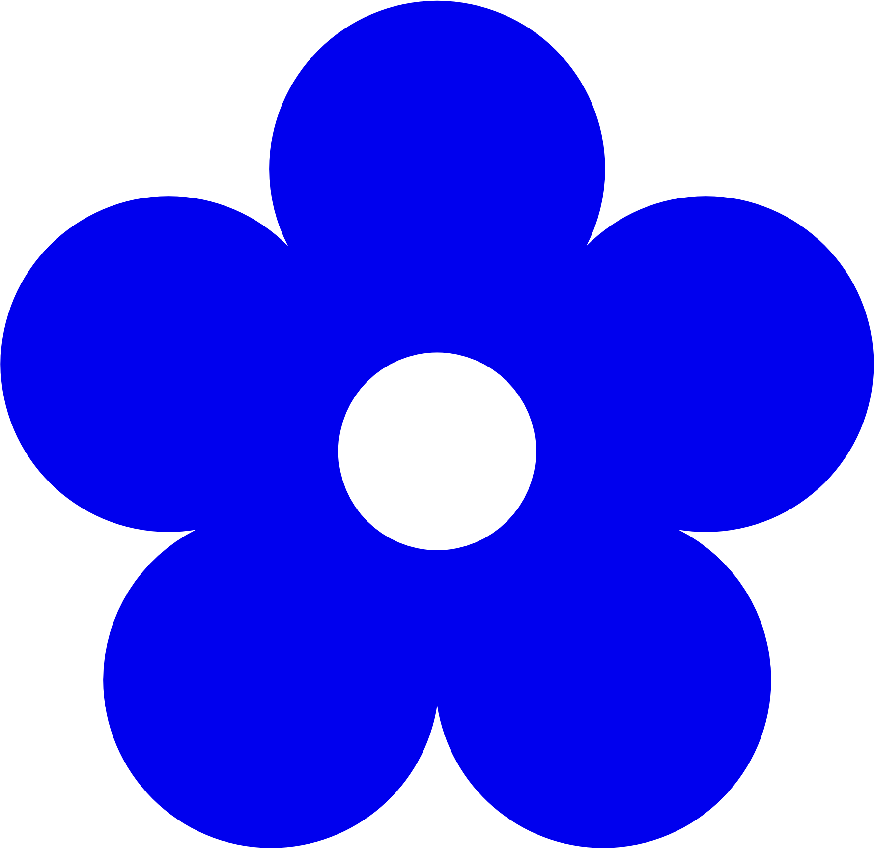 Download Blue - Color - Clipart - Cartoon Flower Transparent Background ...