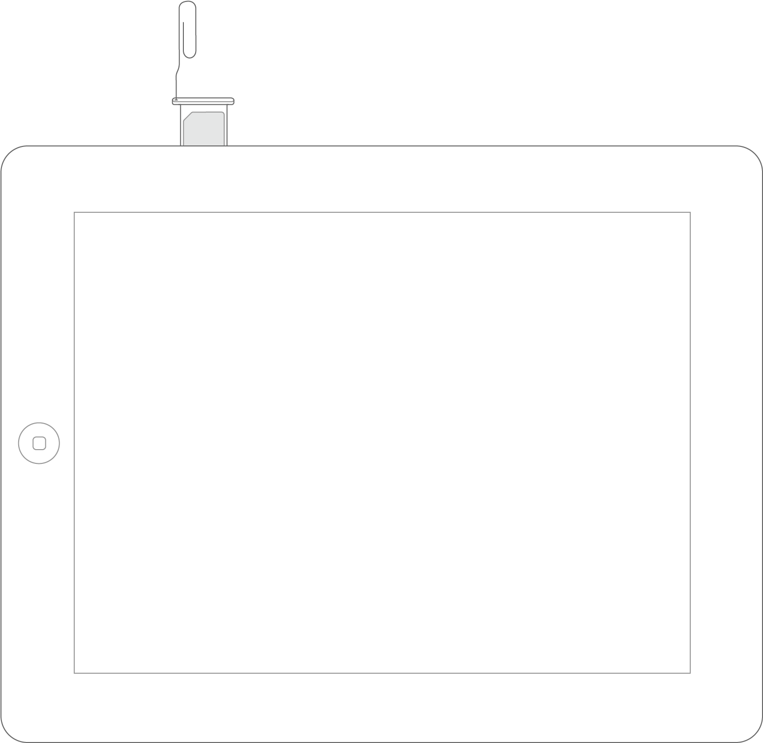 Download Ipad Sim Tray - Apple Ipad Family - Full Size PNG Image - PNGkit