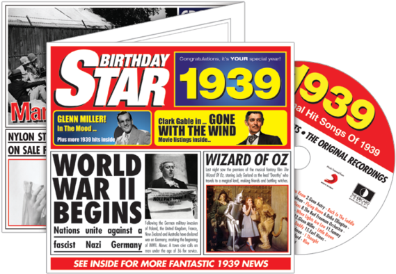 Download 1939 Birthday Star Gifts Set - 1966 Birthday Gift - 1966 Chart ...