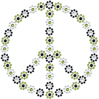 Download Peace Design Of Small Flowers With Rhinestone Materials ...