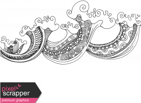 Download Summer Splash - Zentangle Doodles - Waves - Coloring Book ...