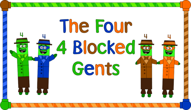 Download The Four 4 Blocked Gents - Cartoon - Full Size PNG Image - PNGkit