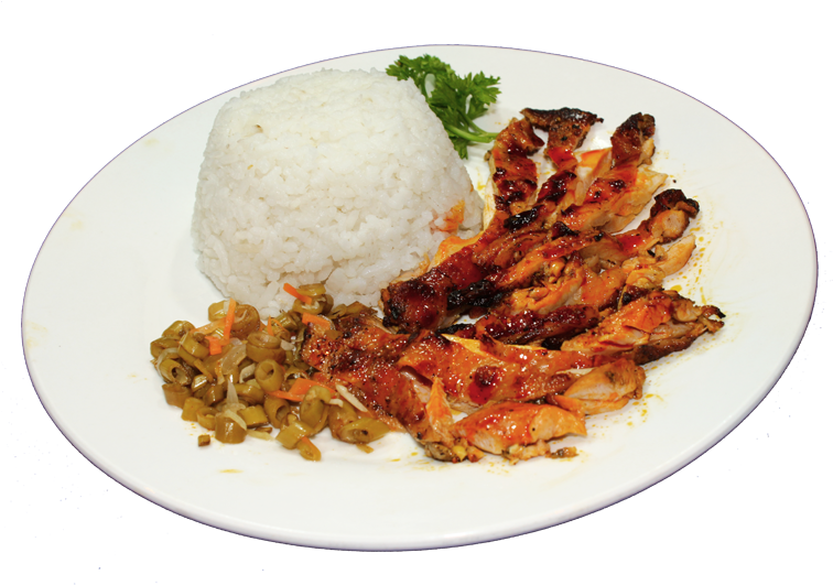 Download Rice And Meat Plated Png - Full Size PNG Image - PNGkit