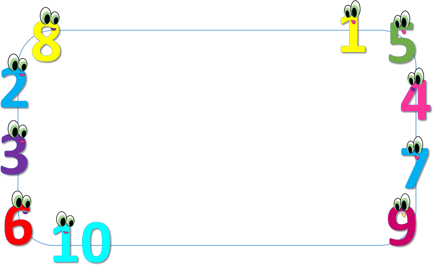 Download Numbers Clipart Boarder - Number Borders And Frames - Full ...