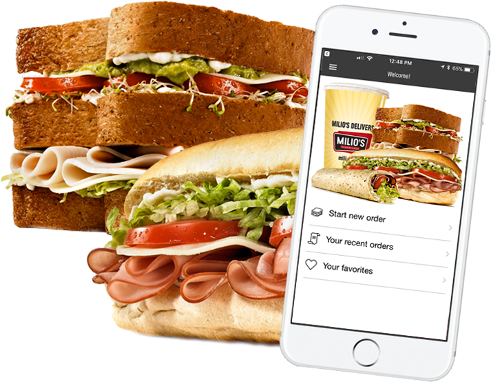 Download Milio's App Photo - Milio's Sandwiches - Full Size PNG Image ...