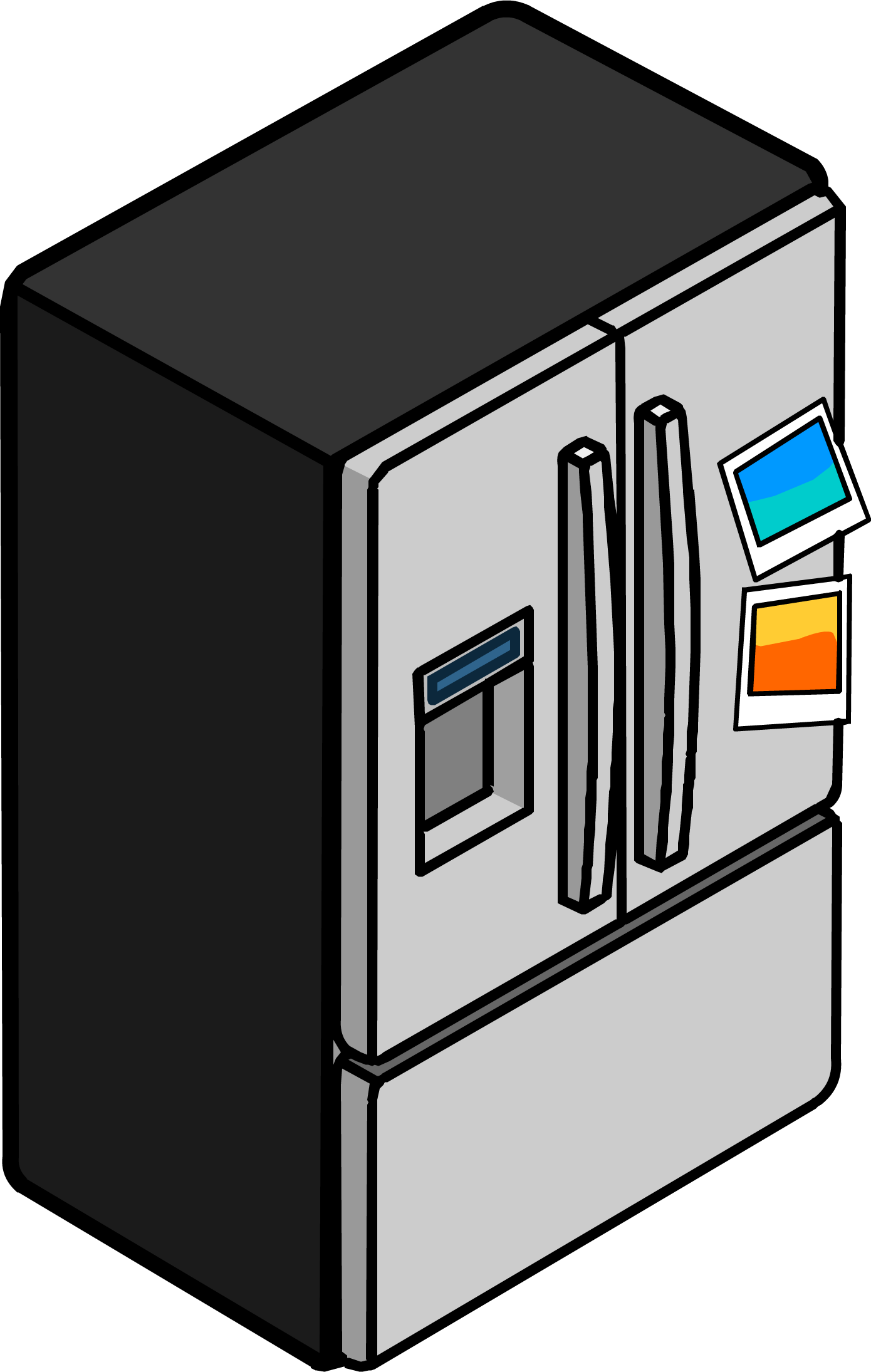 Download Brushed Steel Fridge Icon - Full Size PNG Image - PNGkit