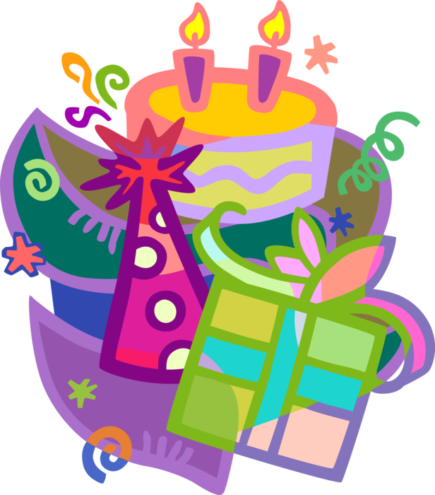 Download Vector Illustration Of Birthday Party Celebration With ...