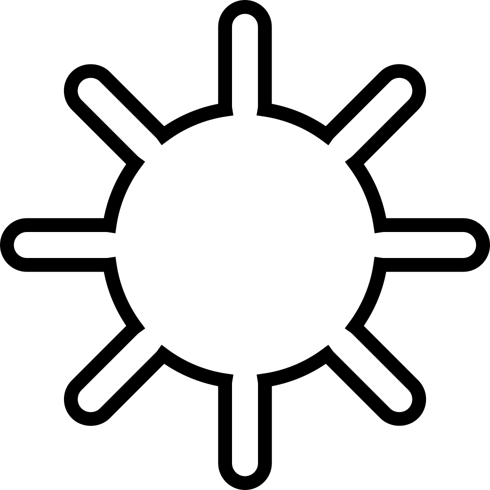 Download Sun Symbol - - Gear Icon Png White - Full Size PNG Image - PNGkit