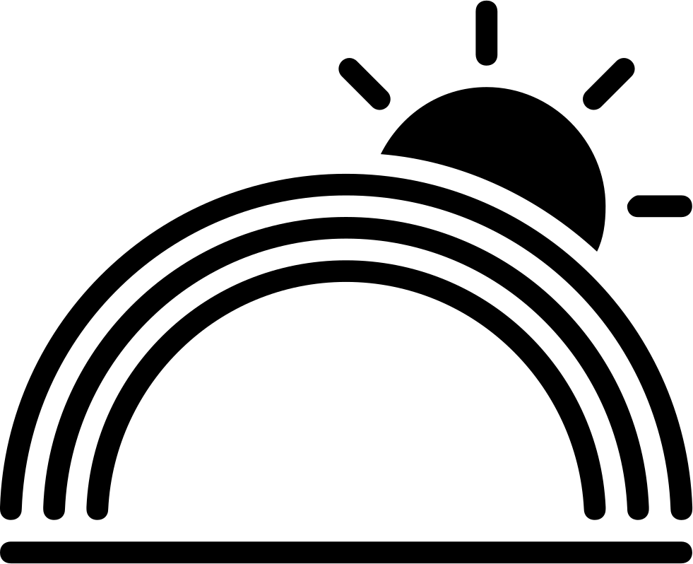 Download Rainbow Weather Symbol With The Sun Comments - Rainbow Logo ...