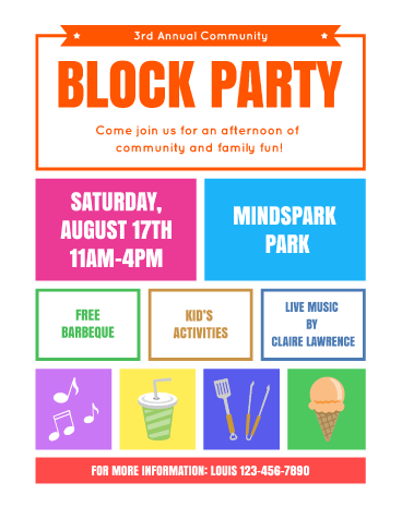 Download Download This Block Party Flyer Template And Other - Free Psd ...