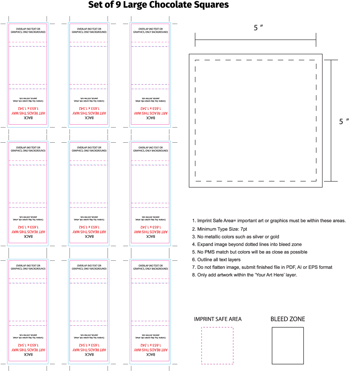 Download Set Of 9 Large Chocolate Squares - Chocolate - Full Size PNG ...