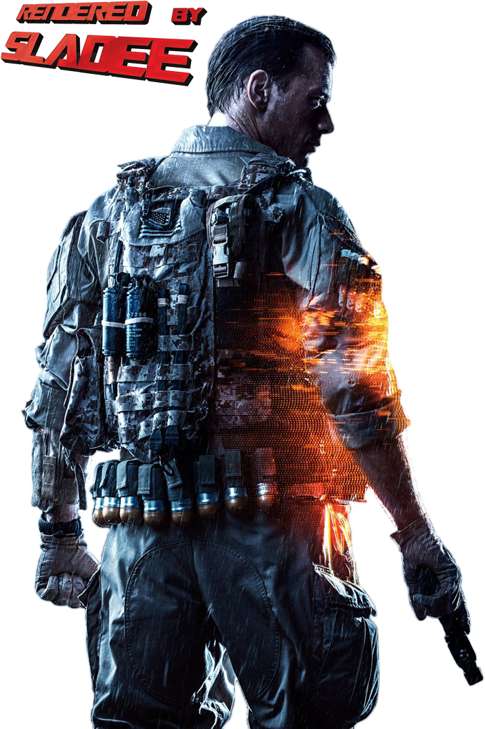 Download Battlefield 4 Key Soldier Back Render By Sladee - Army ...