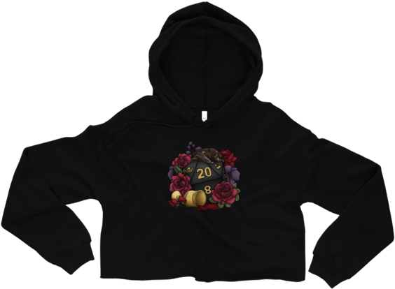 Download Vampire D20 Fleece Crop Hoodie - Hoodie - Full Size PNG Image ...