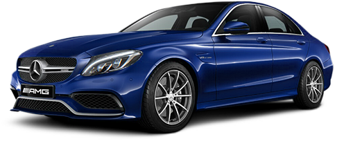 Download Amg 63 S - Blue Mercedes 2018 C Class - Full Size PNG Image ...