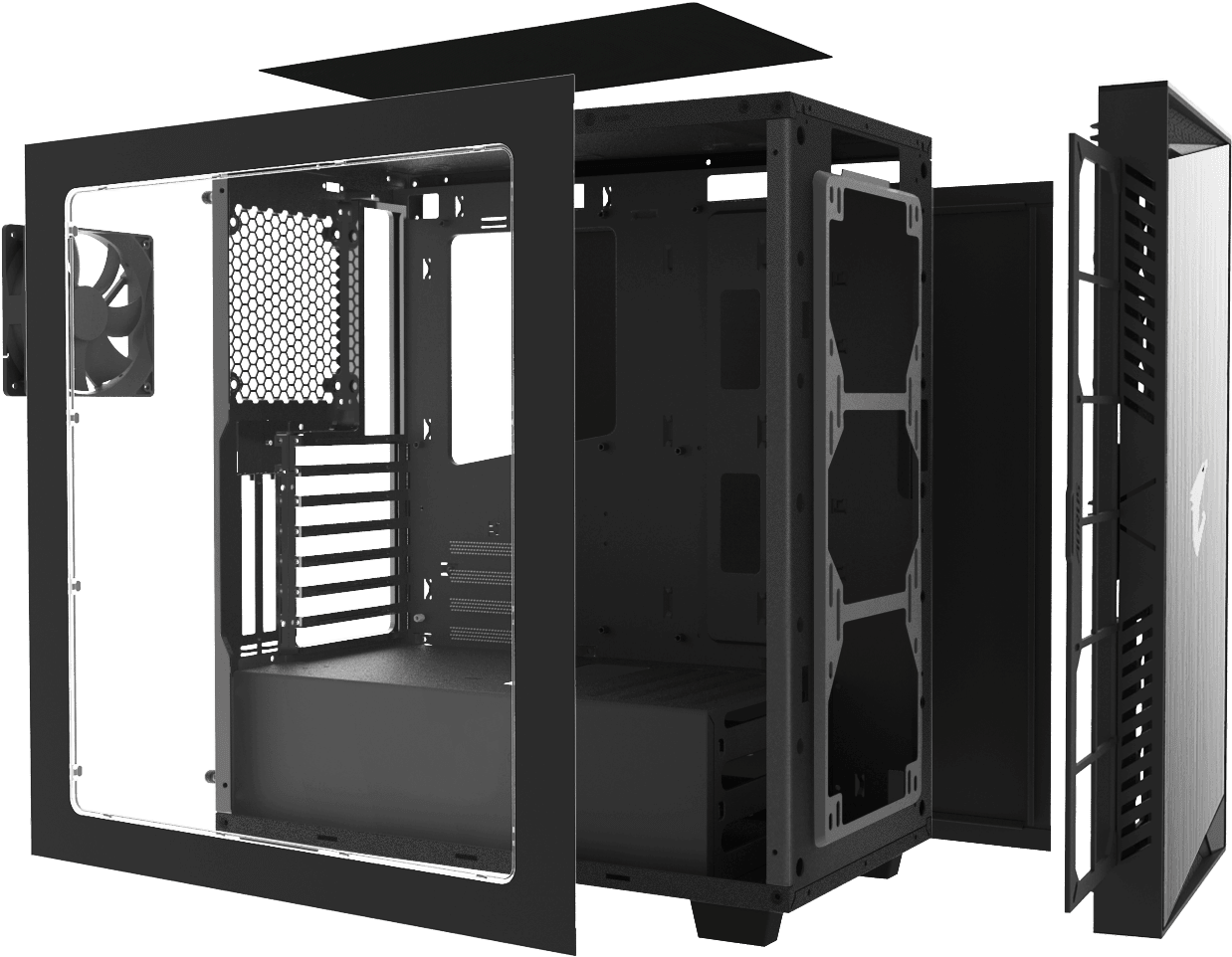 Download Detachable Dust Filter - Computer Case - Full Size PNG Image ...