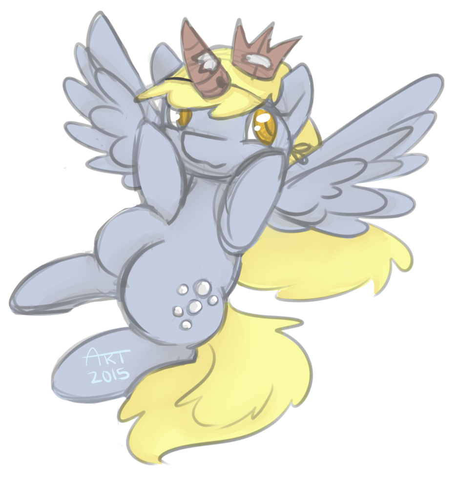 Download Ymiart, Cardboard, Crown, Derpy Hooves, Fake Horn, - Cartoon ...