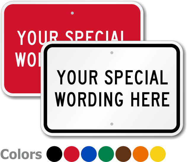 Download Custom Rectangle Shaped Sign - Customizable Horizontal Green ...