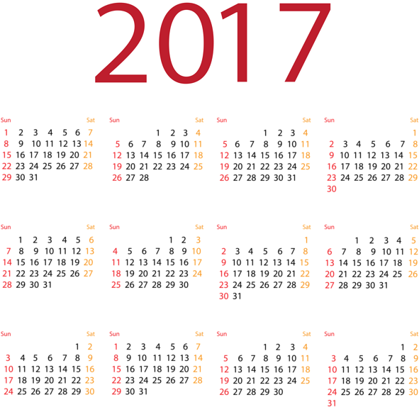 Download 2017 Calendar Png Tran - Calendar 2019 Png Free Download - Full Size PNG Image - PNGkit