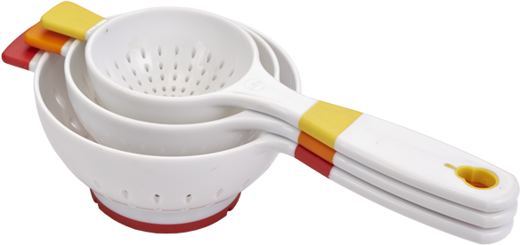 Download Crisp Set Of 3 Strainers / Colanders - Full Size PNG Image ...