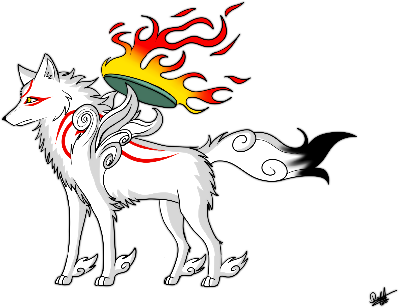 Download Amaterasu - Cartoon - Full Size PNG Image - PNGkit