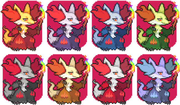 Download Delphox Alternate Colors - Snivy Sprite Super Smash Bros ...