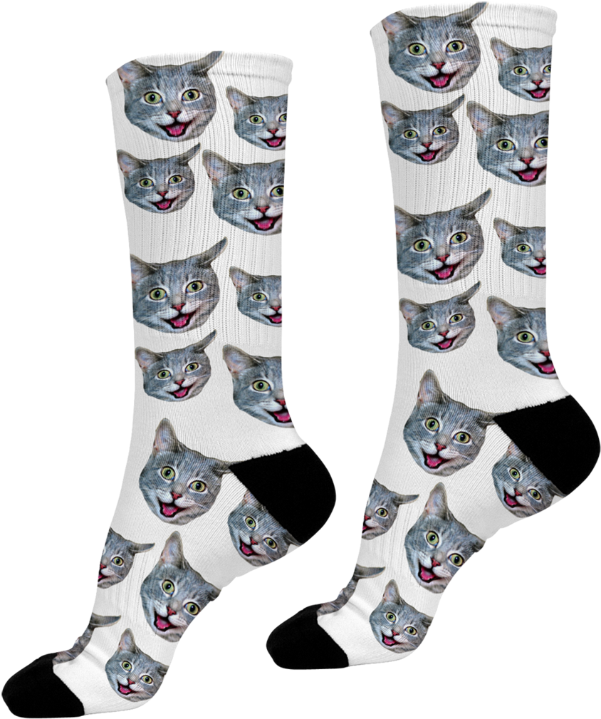 Download Cat Face Socks - Sock - Full Size PNG Image - PNGkit