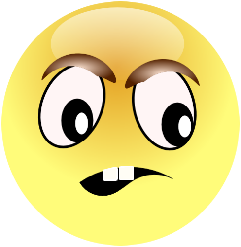 Download Confused And Scared - Smiley - Full Size PNG Image - PNGkit