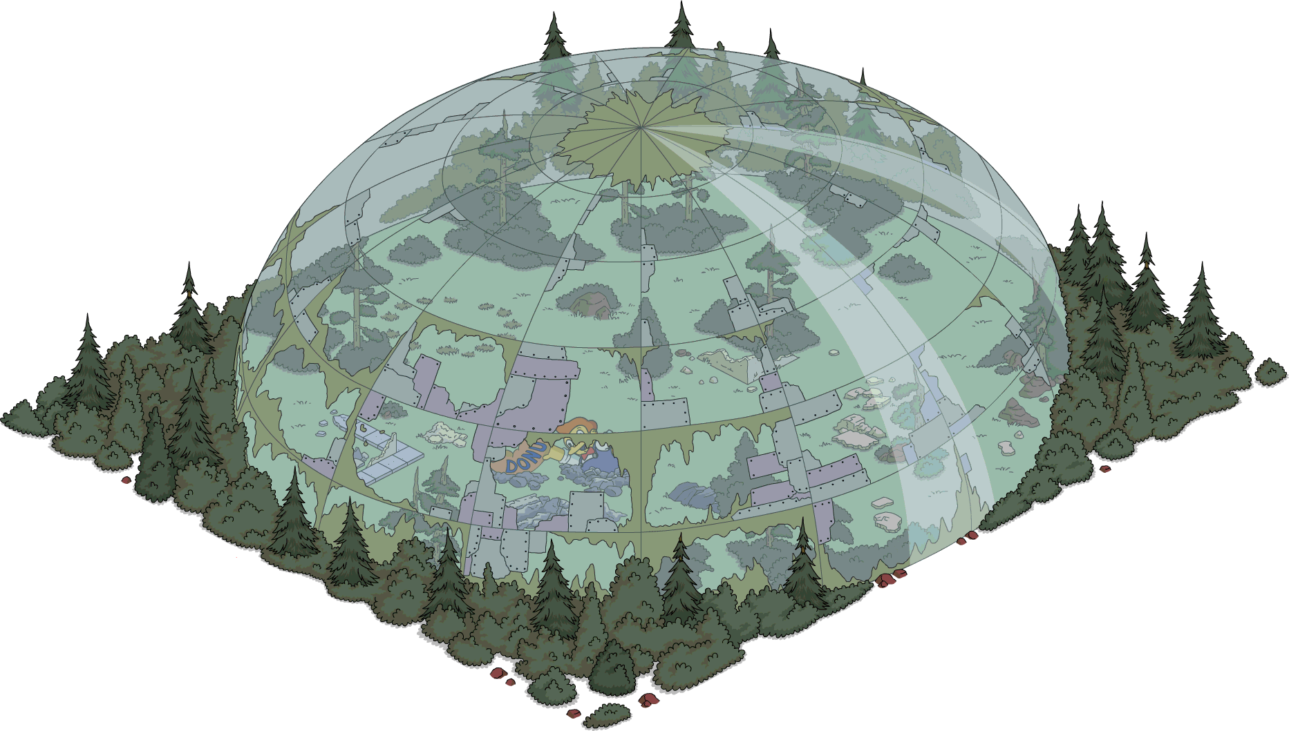 Download Battle Dome Menu - Simpsons Dome Over Springfield - Full Size ...