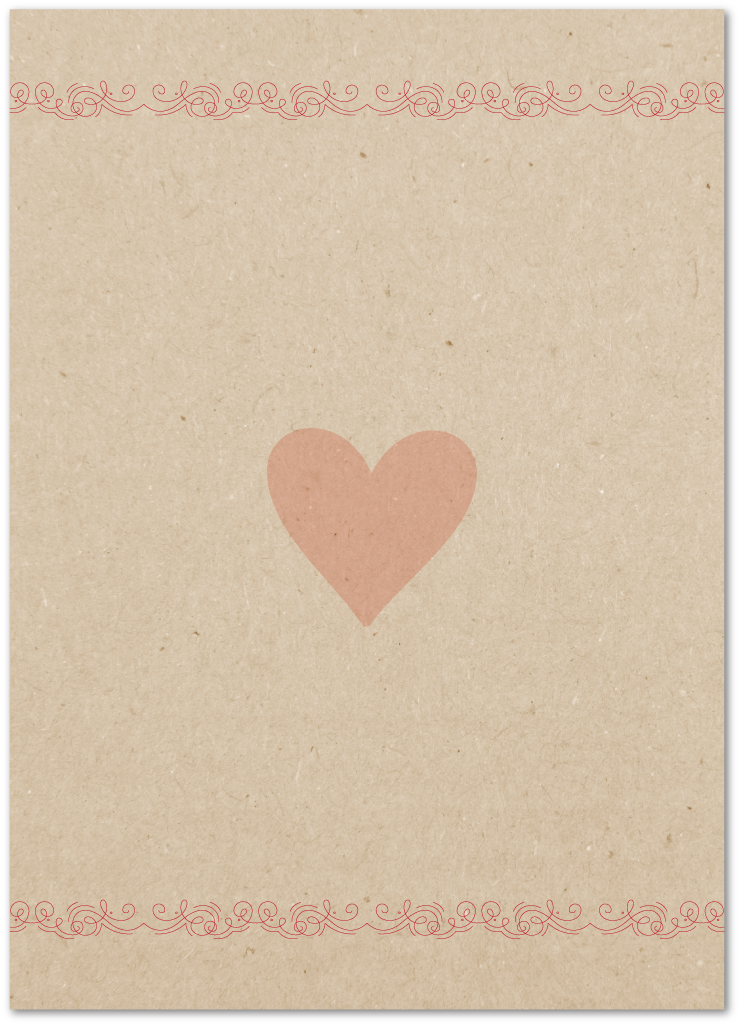 Download Kraft Paper Calendar Wedding Invitation - Heart - Full Size ...