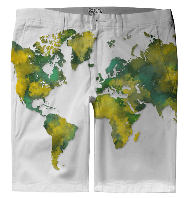 Download World Map Trouser Shorts $80 - World Map - Full Size PNG Image ...