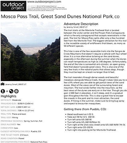 Download Mosca Pass Trail Field Guide - Jumbo Campground Grand Junction ...