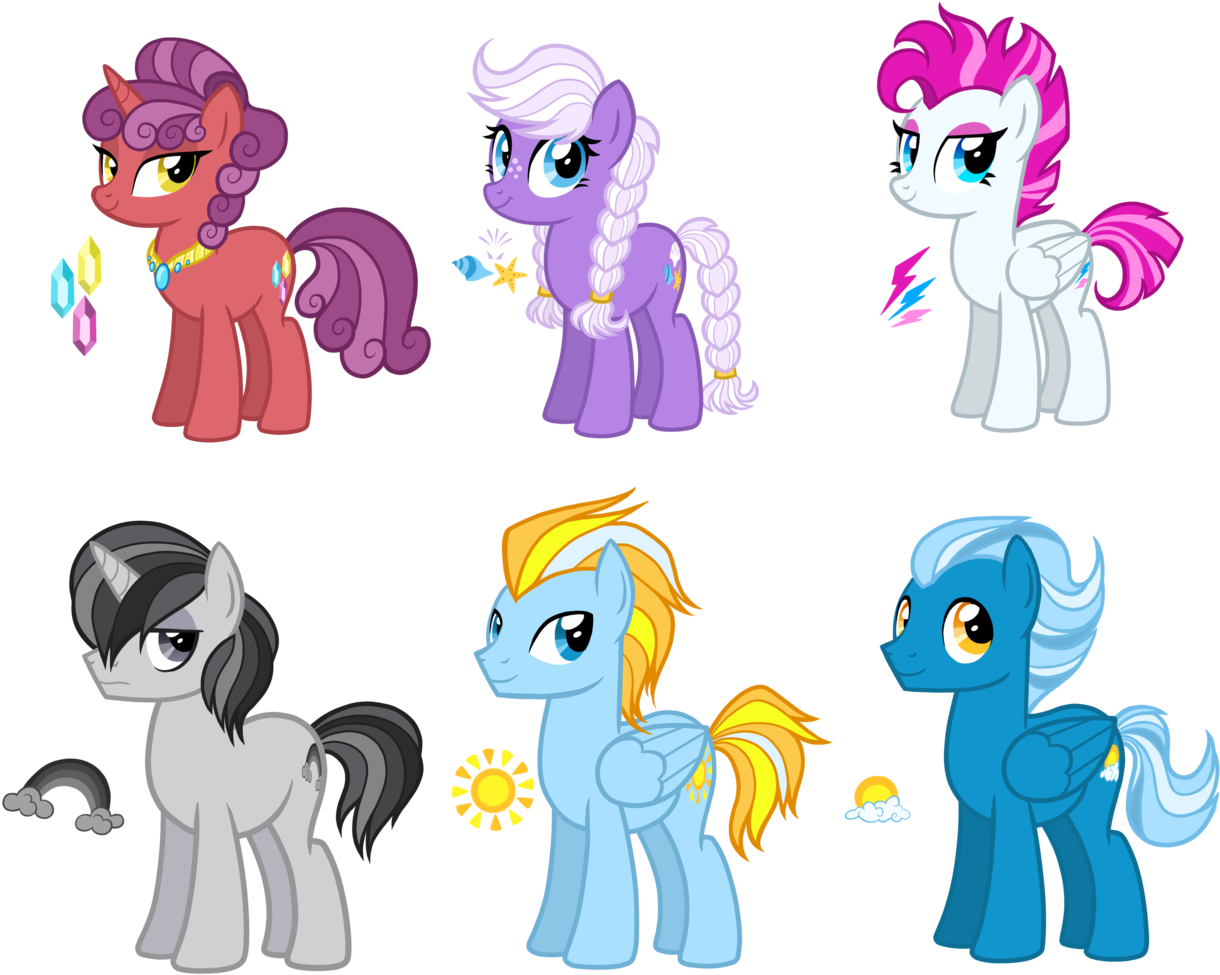 Download Thecheeseburger, Cute, Earth Pony, Female, Group, Male, - Oc ...