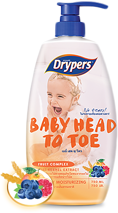 Download Drypers Baby Head To Toe With Fruit Complex And Oat - Drypers ...
