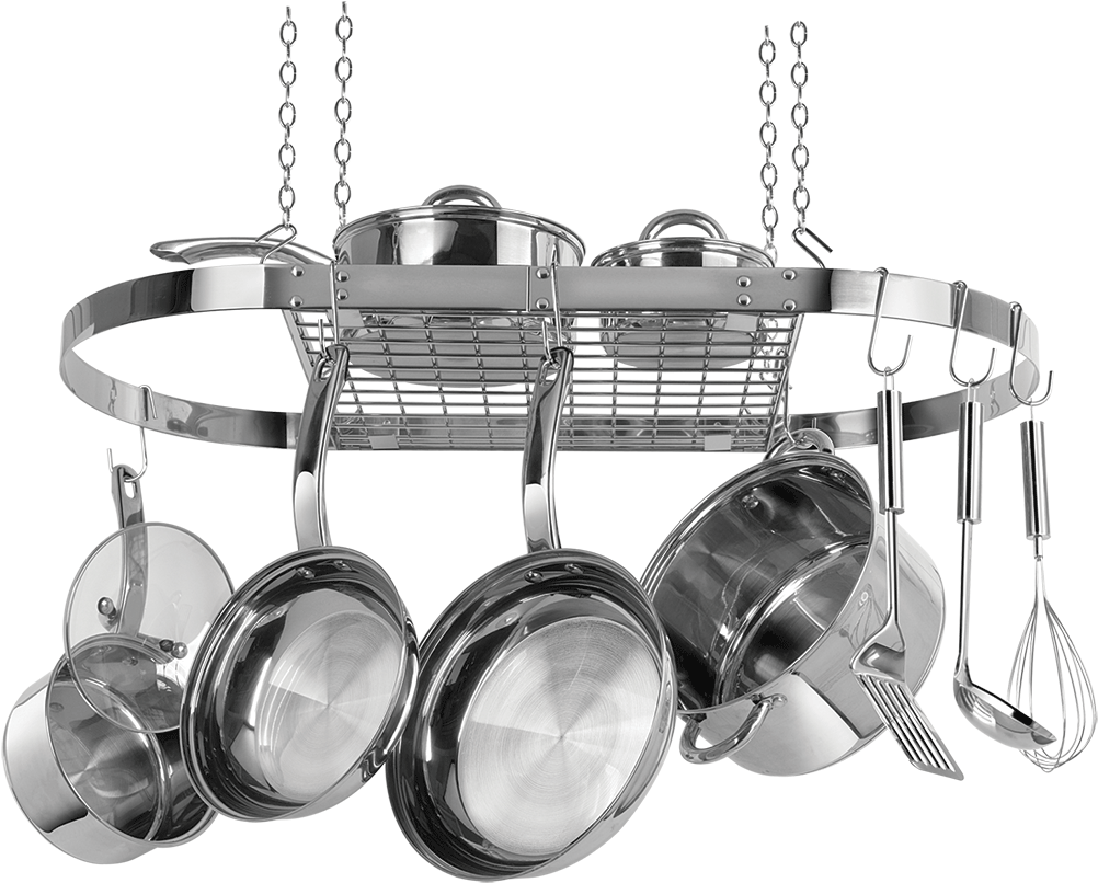 Download Cw6001 Stainless Steel Oval Hanging Pot Rack Range - Range ...