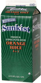 Download Sunkist Orange Juice Frozen Concentrate 100% 64oz Carton ...