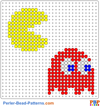 Download Perler Bead Pattern Pacman - Pac Man Perler Beads - Full Size ...