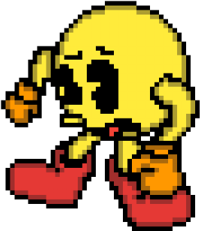 Download Pacman Getting Hit And Falling Over - Pac-man - Full Size PNG ...