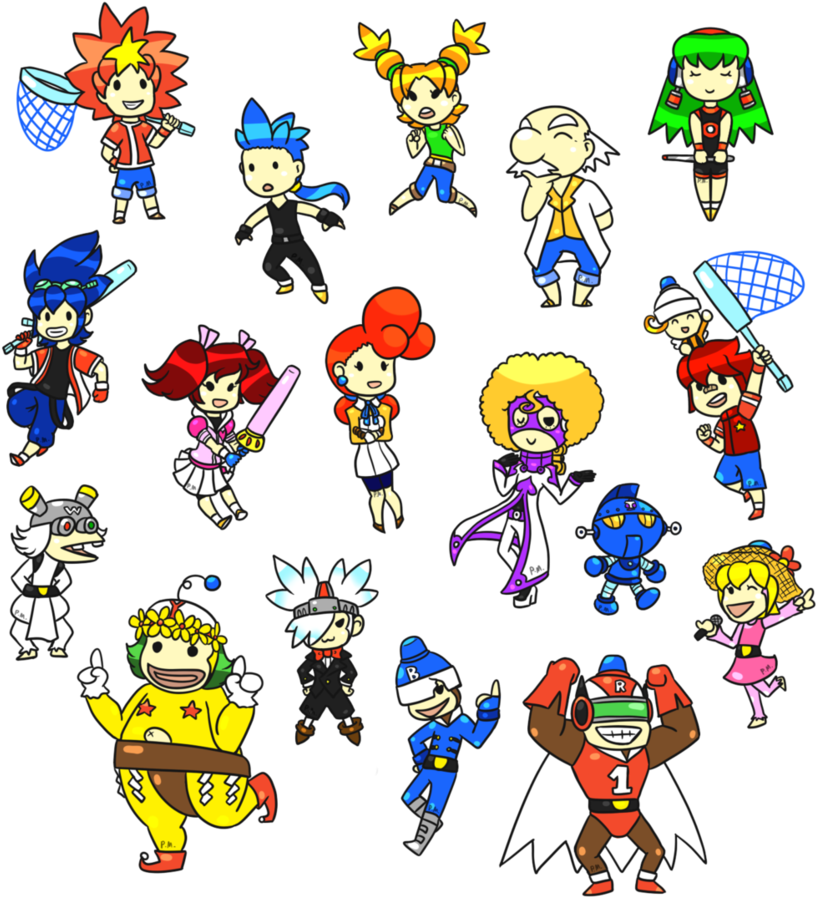 Download Ape Escape Chibis By Possumato - Ape Escape Spike Design ...