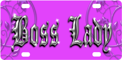 Download Boss Lady Bling Classic License Plate - Boss Lady Bling Travel ...
